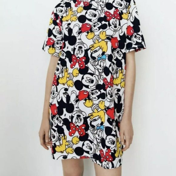 Zara | Dresses | Zara Mickey Mouse Disney Dress Size M | Poshmark